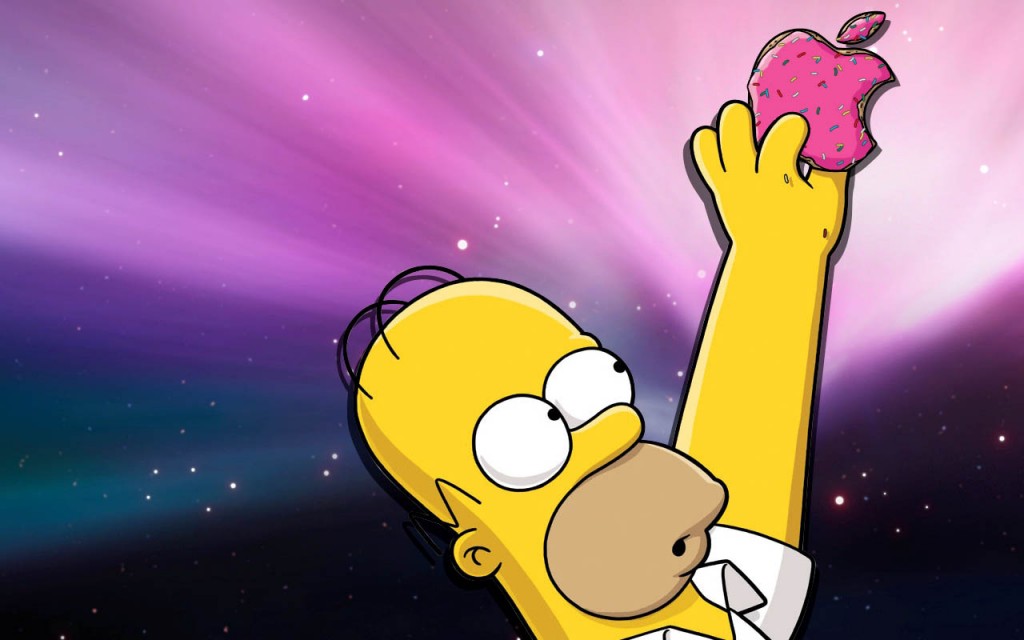 Wallpapers, Homero alcanzando la manzana de Mac